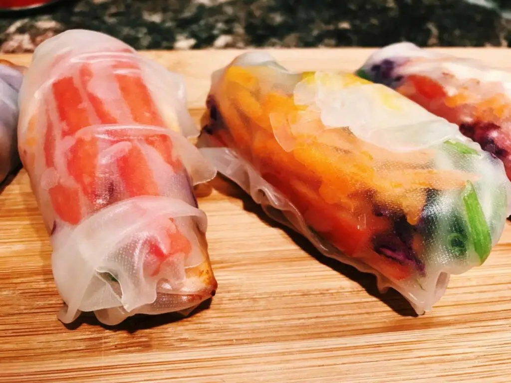 Family Friendly Rainbow Summer Rolls