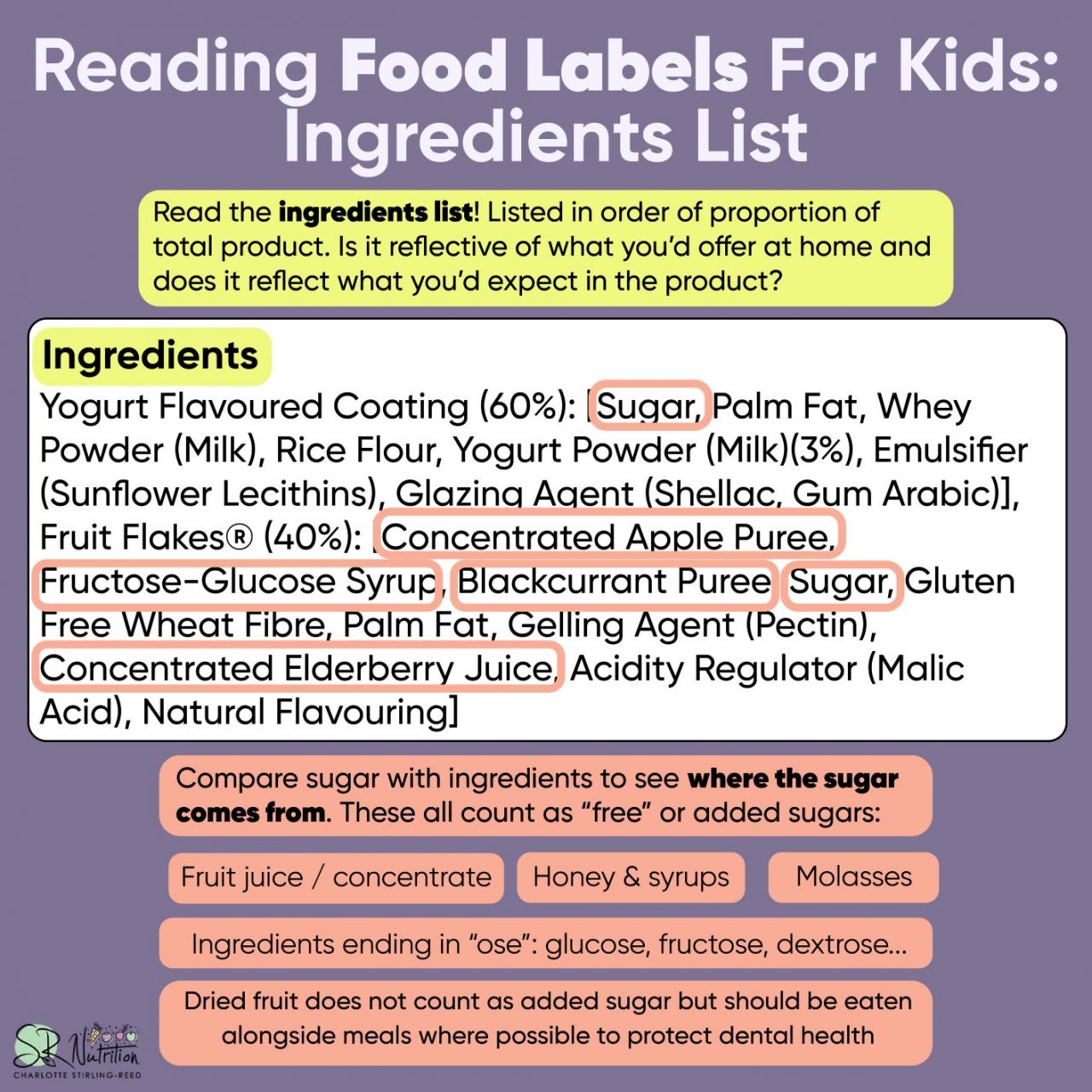 Making Sense of Food Labels For your Toddler - SR Nutrition
