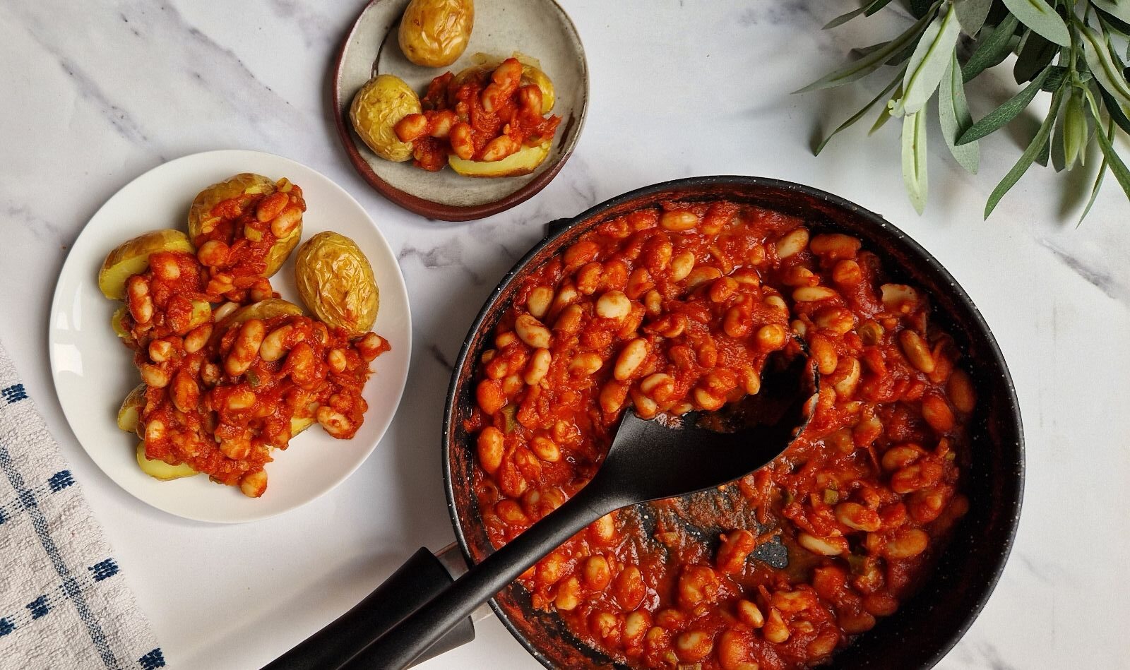 Homemade Baked Beans with Mini Jackets - SR Nutrition