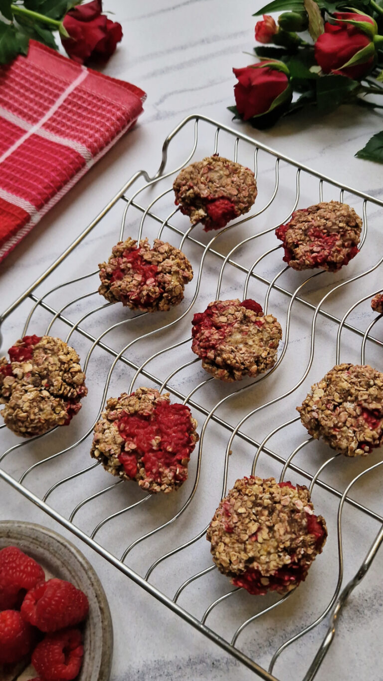 Toddler Friendly Raspberry Oaty Cookies - SR Nutrition